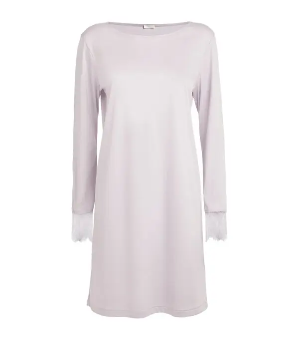 Zimmerli Sea Island Cotton Sleepshirt In Purple 70% Off