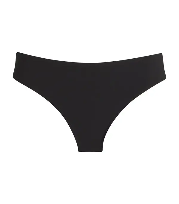 Shan Mid-Waist Bikini Bottoms Black Editorialist