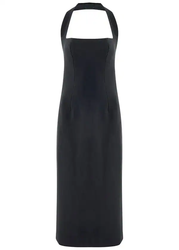 Odd Muse Halterneck Midi Dress In Navy - 60% Off | Editorialist