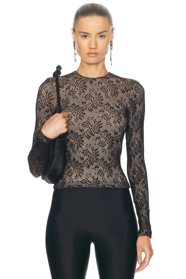 Balenciaga Lace Crewneck Top
