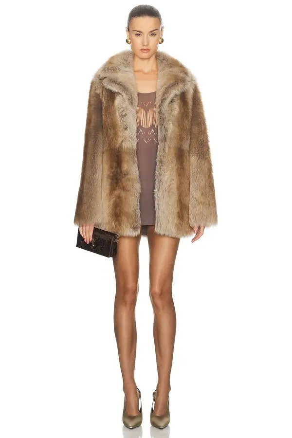 Saint Laurent Fur Coat