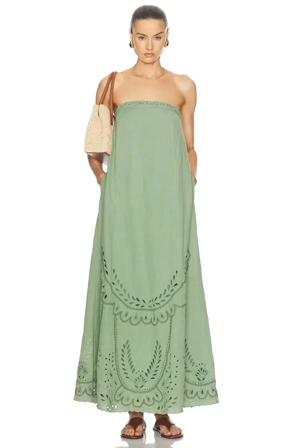 Hemant & Nandita Alya Strapless Long Dress