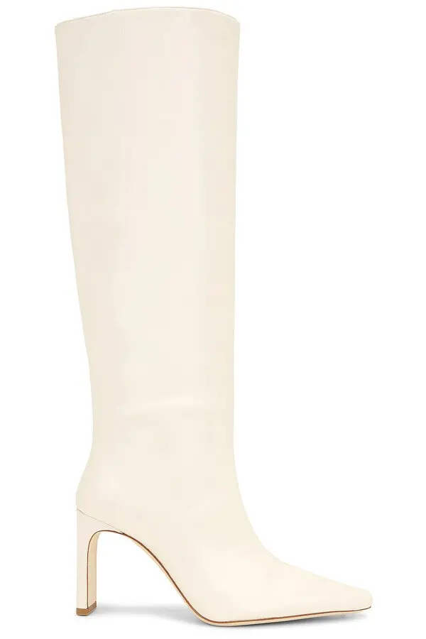Staud Wally High Heel Boots - Cream