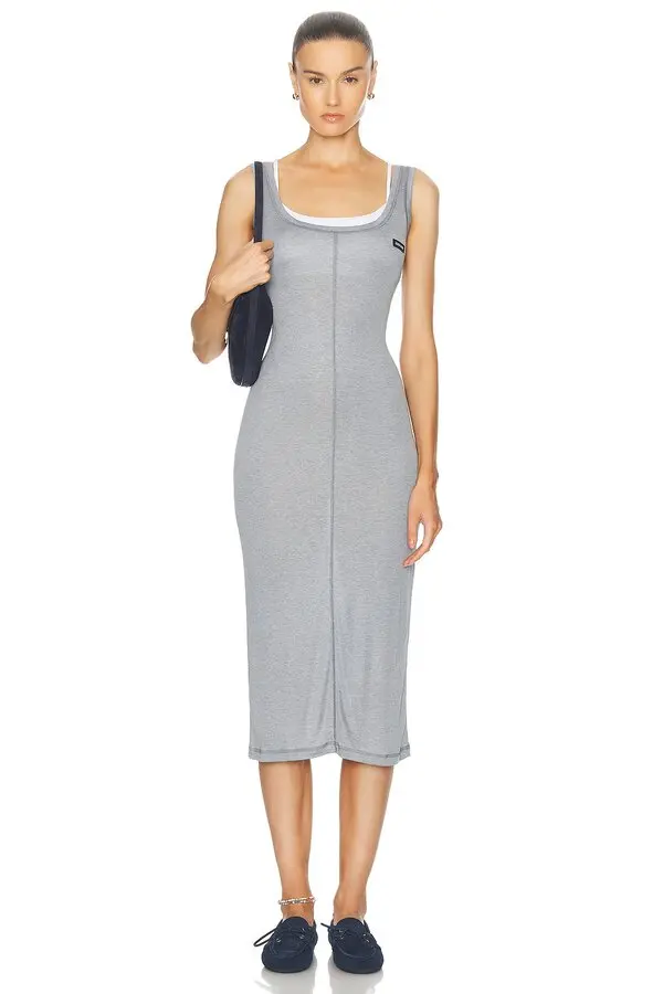 Miu Miu Tank Midi Dress - Grigio