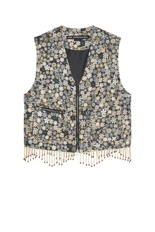 Andersson Bell Flower V-neck Zip-up Vest