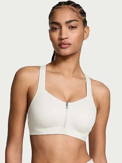 Victoria's Secret Vsx Knockout™ Front-close Sports Bra - Beige