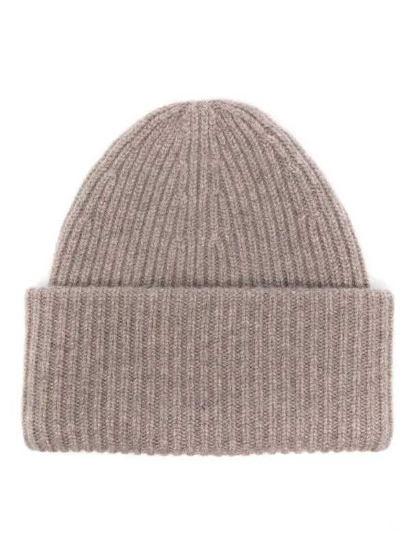Eric Bompard Ribbed Cashmere Beanie - Neutrals