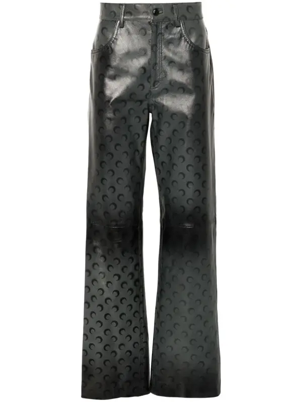 MARINE SERRE Crescent Moon Airbrushed Trousers