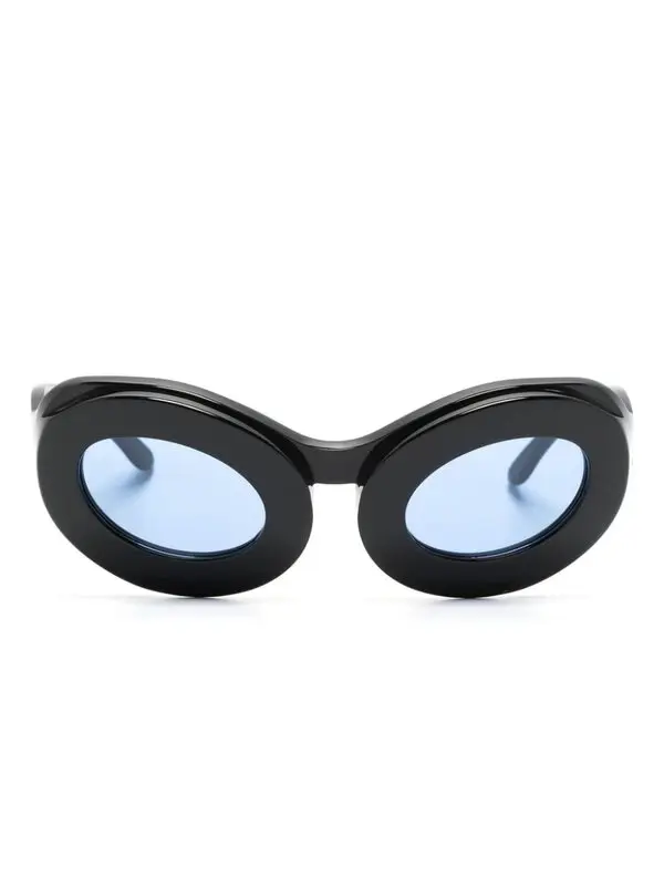 Henrik Vibskov Tyler Oval-frame Sunglasses - Black