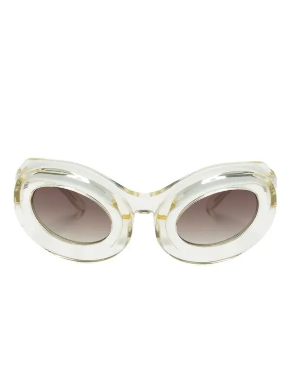 Henrik Vibskov Tyler Oval-frame Sunglasses - Yellow