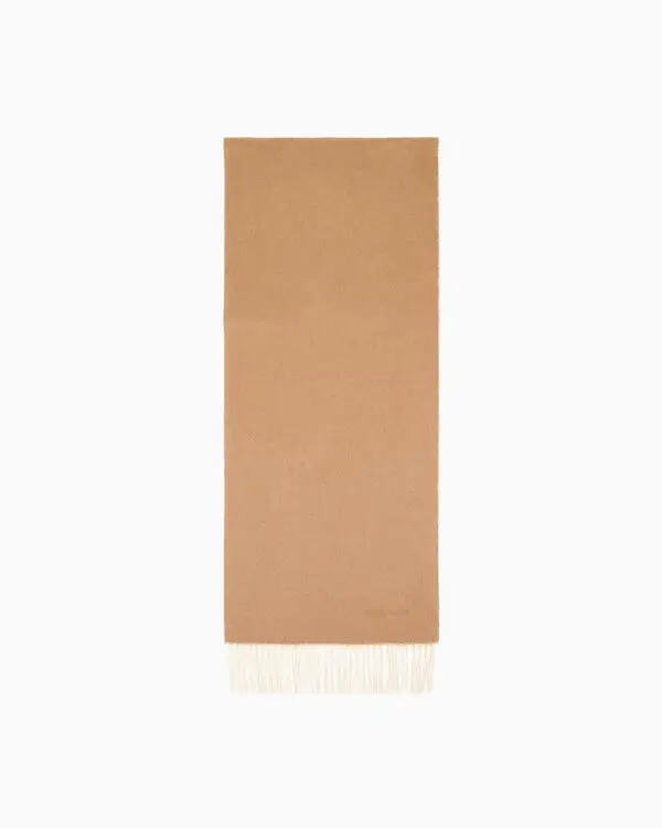 Giorgio Armani Two-tone Wool And Silk Scarf - Camel