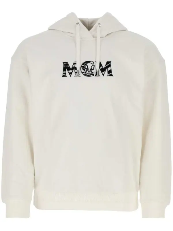 Mcm Logo-print Cotton Sweatshirt - Neutrals