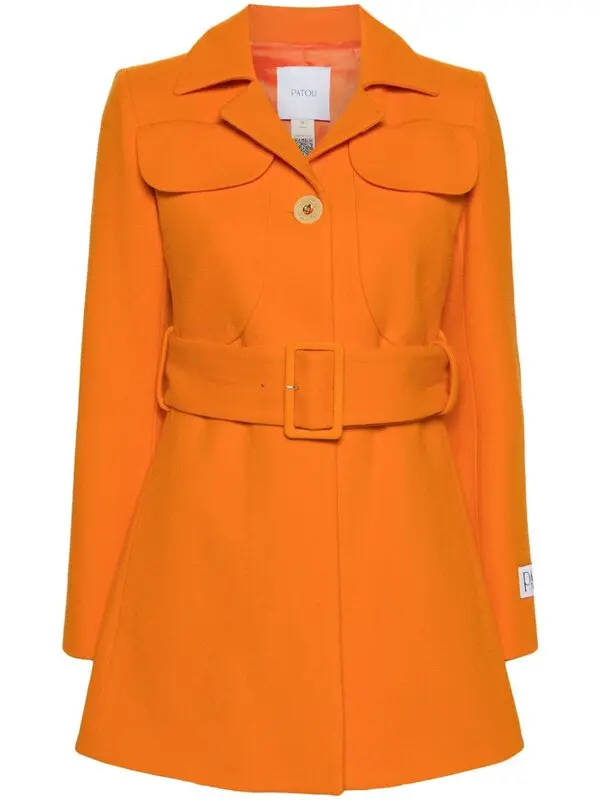 Patou Belted Virgin Wool Blazer