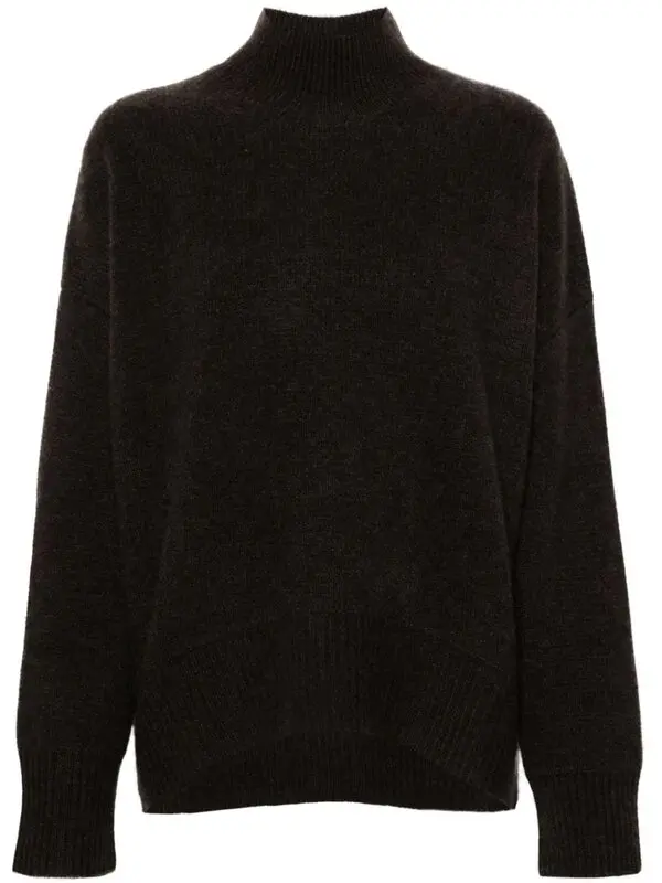 Le Kasha Drop Shoulder Sweater - Brown