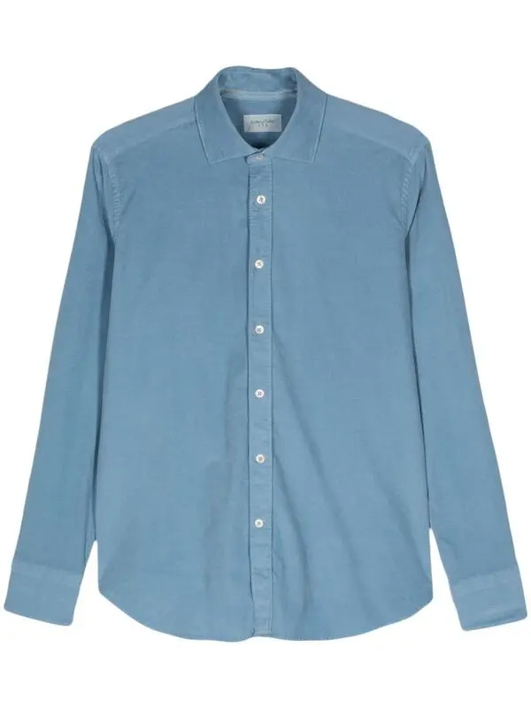 TINTORIA MATTEI 954 Pinwale Corduroy Shirt - Blue