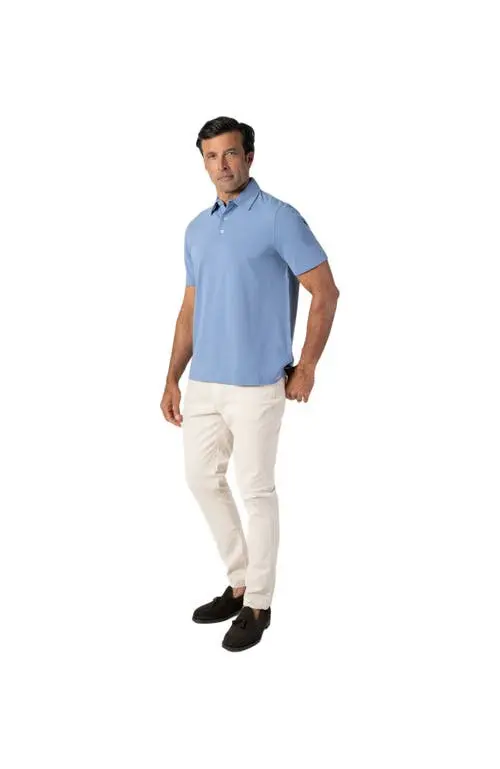 Robert Talbott Walker Short Sleeve Polo - Legacy Blue