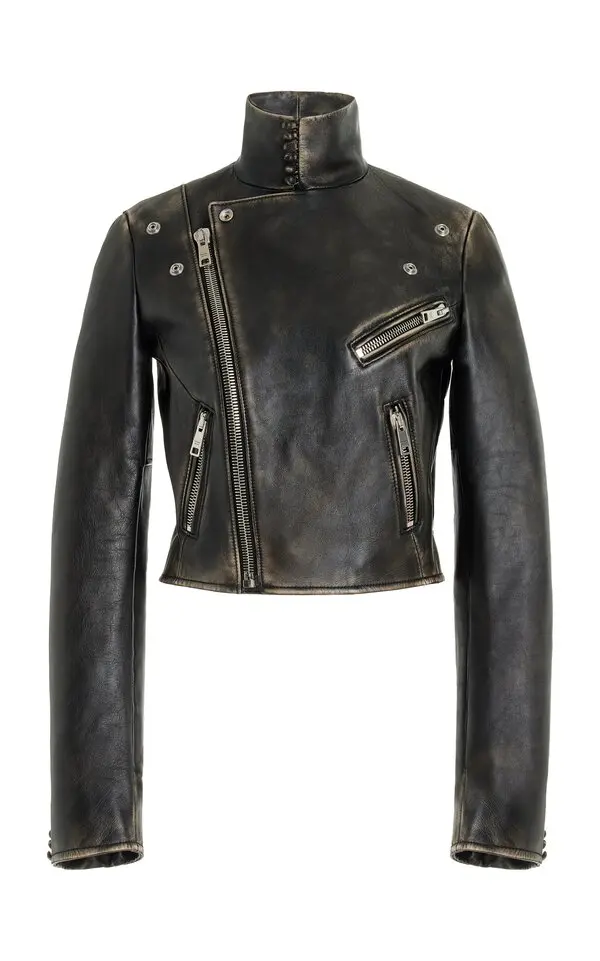 Prada Leather Biker Jacket - Black