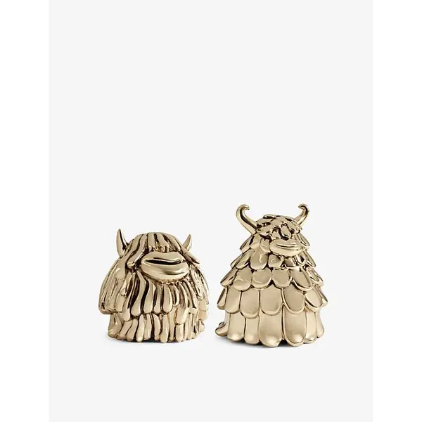 L'Objet Niki And Simon 24ct Gold-plated Brass Salt And Pepper Shakers - One-color