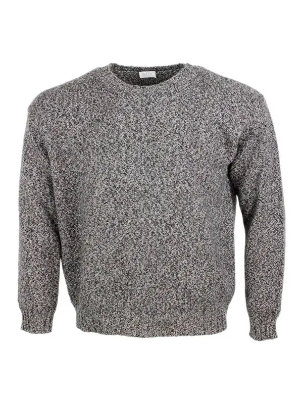 04651/ A TRIP IN A BAG Crew-neck Cashmere Sweater - Nero - Beige