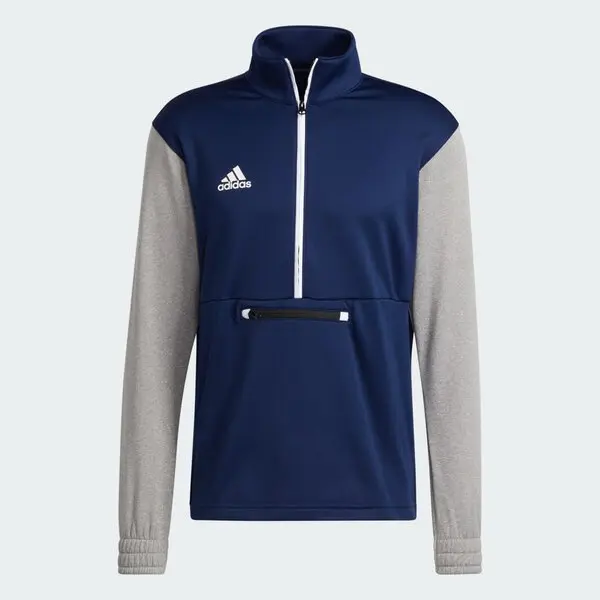 Adidas Team Issue Half-zip Sweatshirt - Team Navy / Medium Grey Heather / White