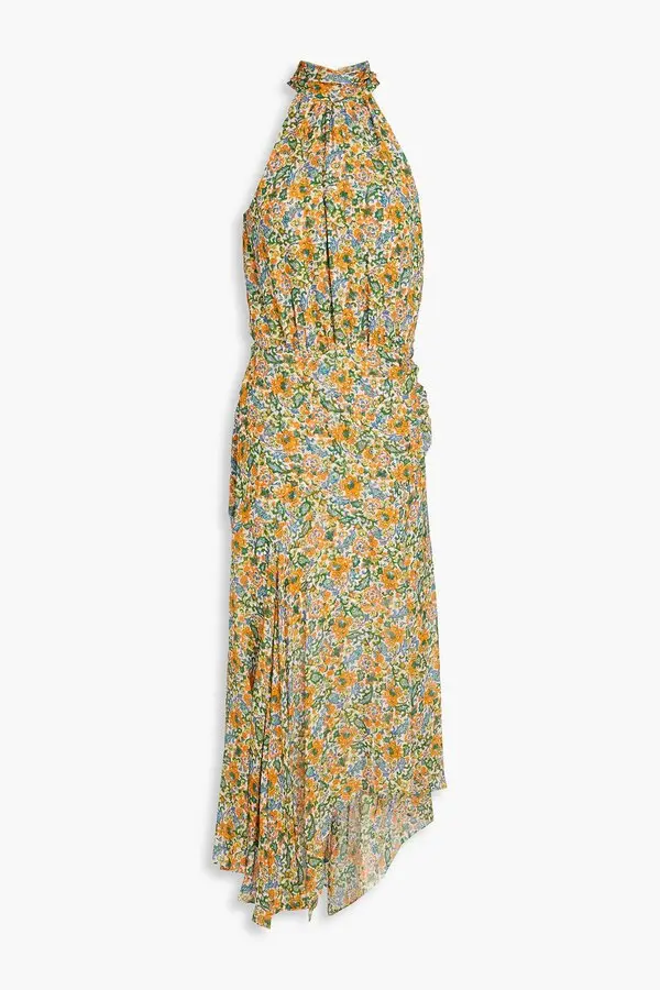 Veronica Beard Leia Printed Silk-chiffon Midi Dress