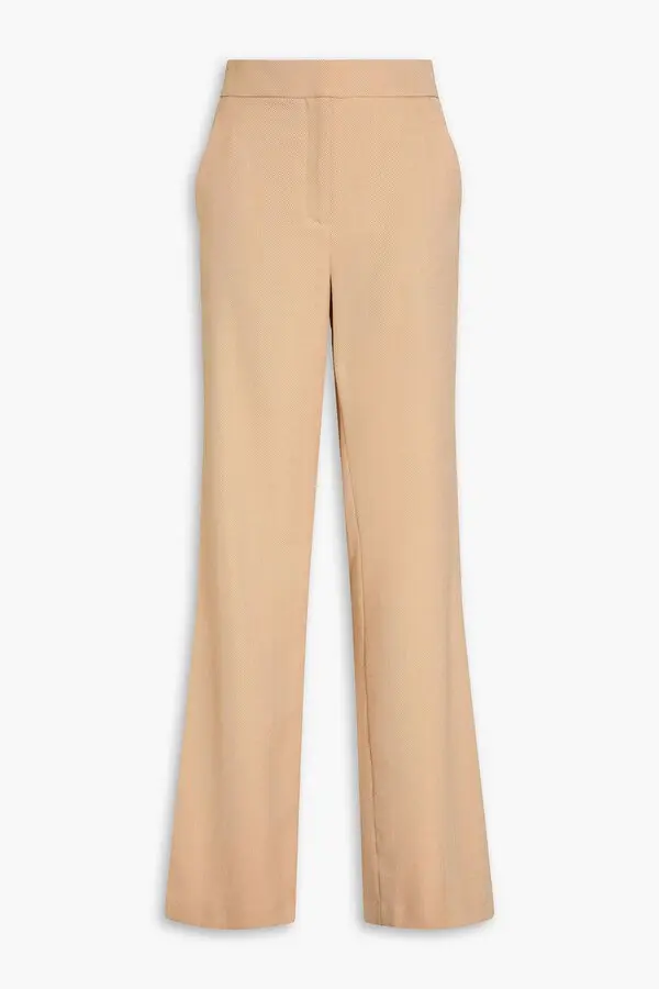 Veronica Beard Tonelli Herringbone Twill Wide-leg Pants