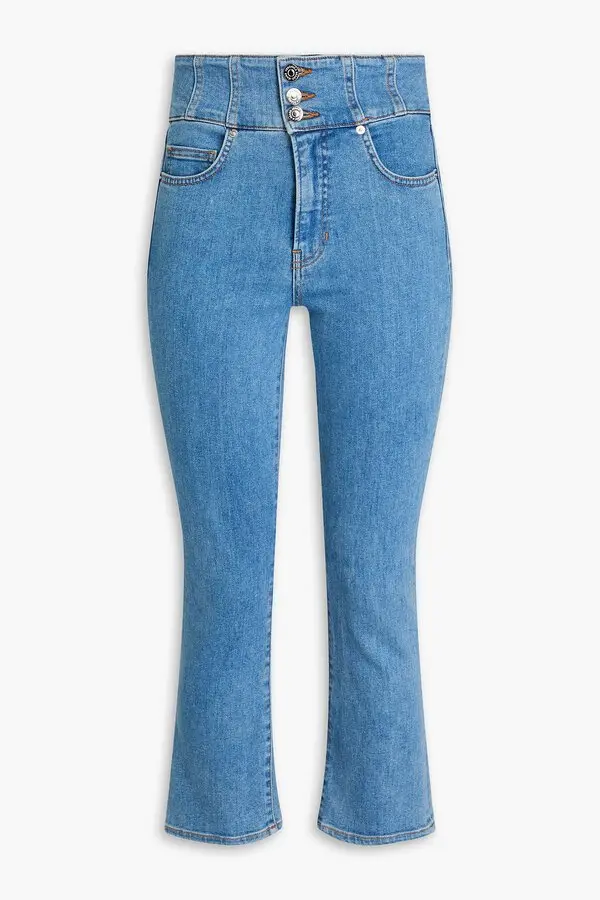 Veronica Beard Carly High-rise Kick-flare Jeans - Light Denim