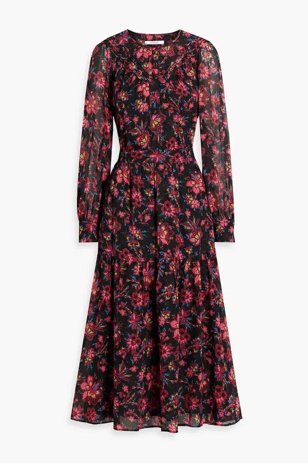 Derek Lam 10 Crosby Tracy Floral-printed Chiffon Midi Dress