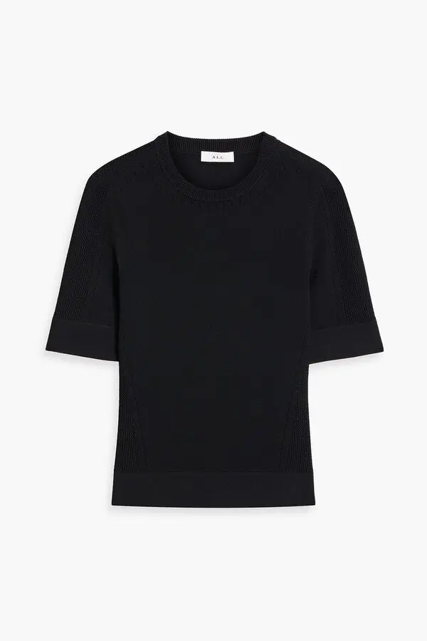 A.L.C. Nash Stretch-knit Top - Black