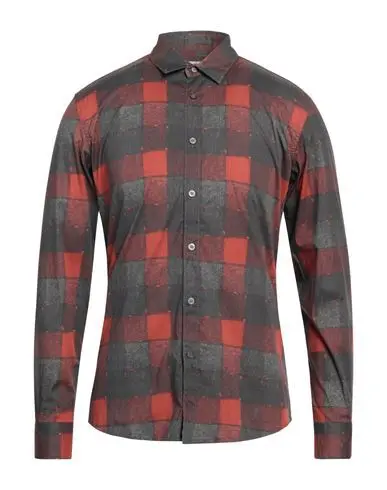 DANIELE ALESSANDRINI Shirt Brick Size Cotton, Elastane - Red
