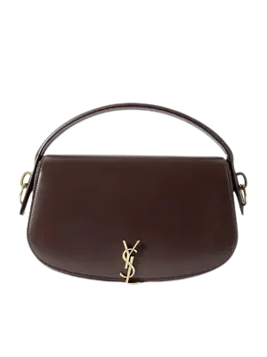 Saint Laurent Voltaire Leather Shoulder Bag - Brown