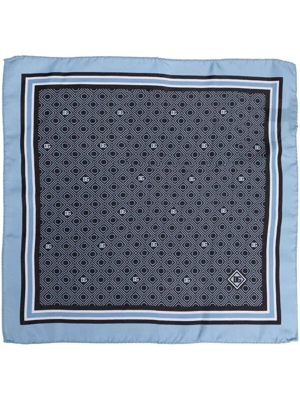 Dolce & Gabbana Monogram-print Silk Pocket Square