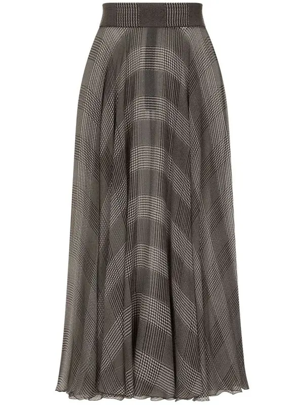 Dolce & Gabbana Prince Of Wales Check Skirt - Grey