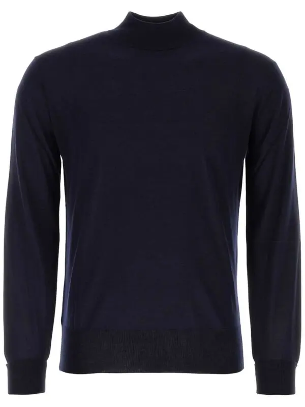 PT TORINO High-neck Virgin Wool Jumper - Blue