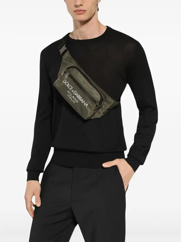 Dolce & Gabbana Logo-print Zip-fastening Belt Bag - Green