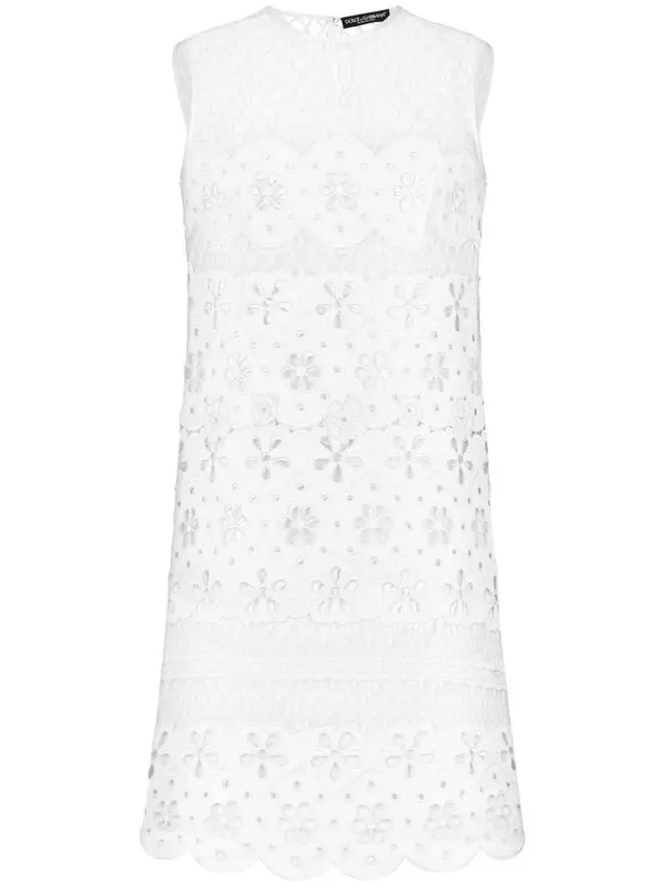 Dolce & Gabbana Embroidered Mesh Minidress