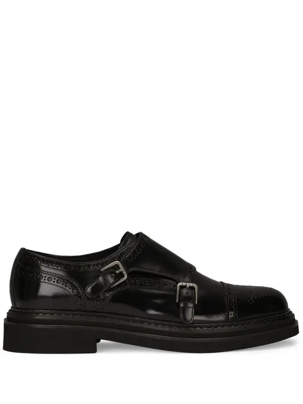 Dolce & Gabbana Leather Monk Shoes