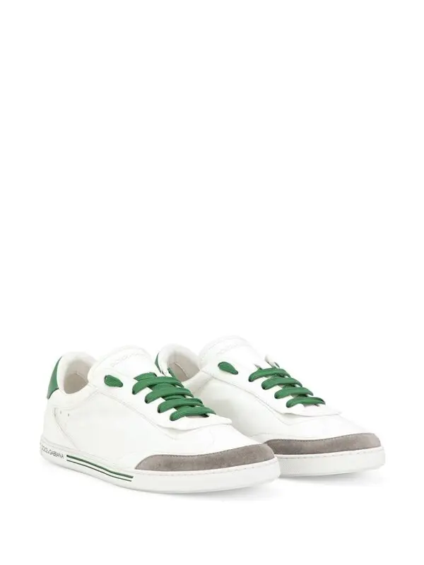 Dolce & Gabbana Saint Tropez Leather Sneakers - White