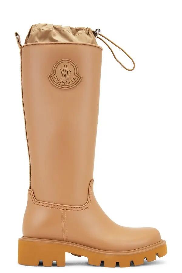 Moncler Kickstream Knee High Boots - Camel