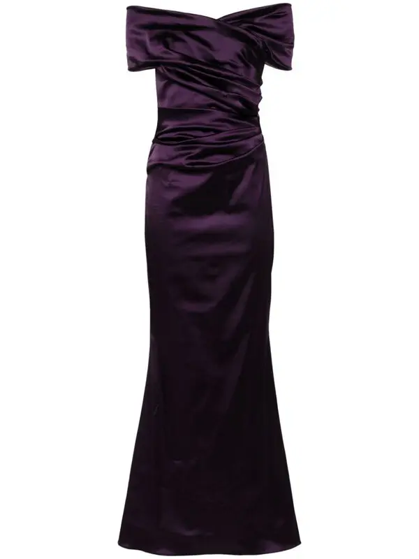 Talbot Runhof Sheath Maxi Dress - Purple