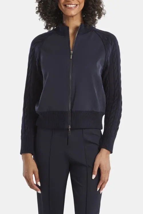 CAPSULE 121 Knit Jacket - Navy With Neat Navy