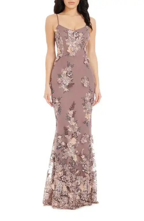 mauve floral bridesmaid dresses Petal and Pup Women's Amaris Maxi Dress main image 0