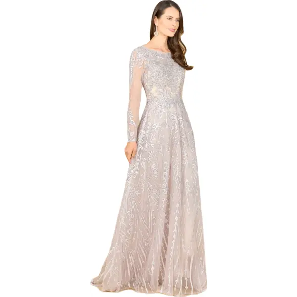 LARA NEW YORK Long Sleeve Gown