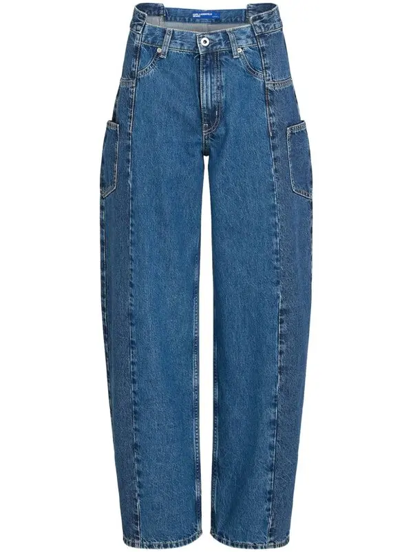 Karl Lagerfeld Deconstructed Mid-rise Jeans
