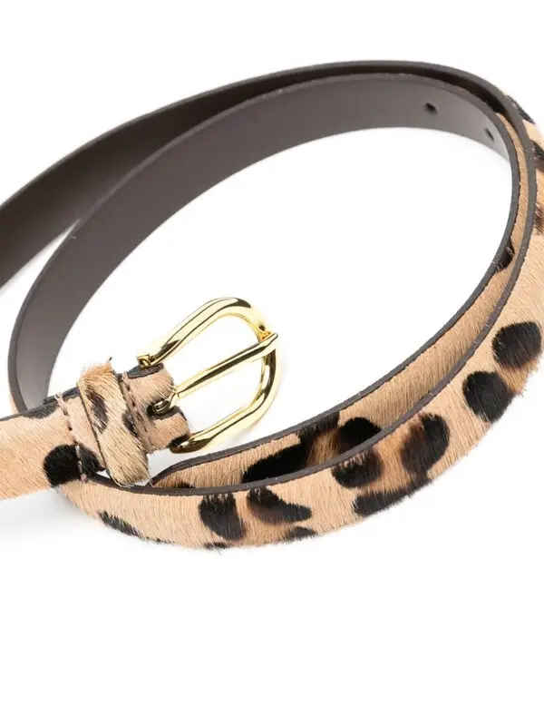 Anderson's Leopard Print Calf Hair Belt