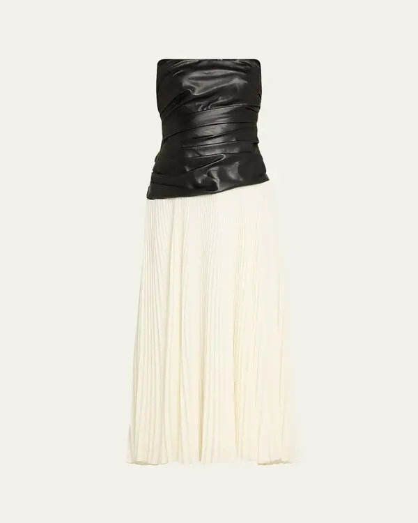 Simkhai Arie Strapless Midi Dress - Black Multi