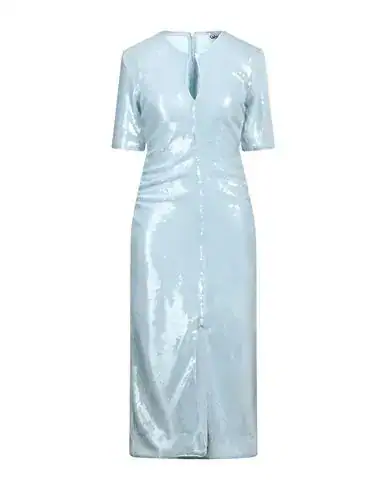 beaded dress maxi Serenity Blue Strapless Beaded Party Maxi Dress - US 14