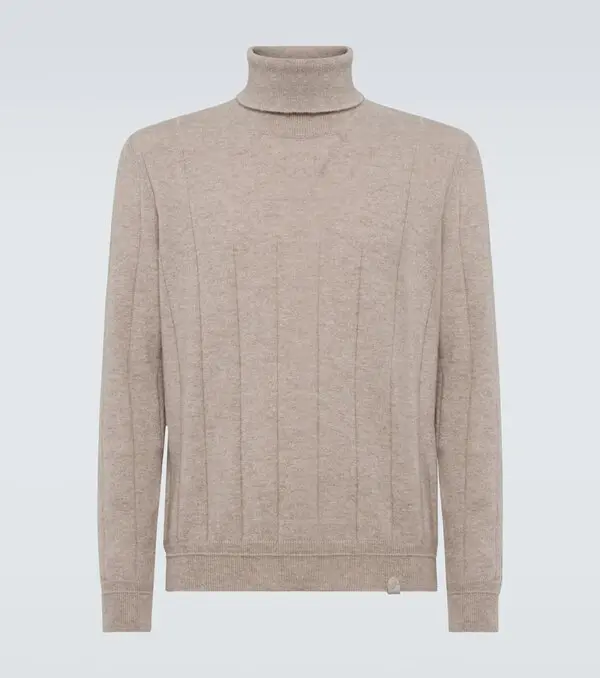Brioni Cashmere Turtleneck Sweater In Beige 30% Off Editorialist