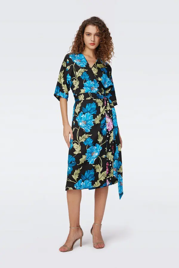 Diane Von Furstenberg Rosalina Reversible Wrap Dress - Floral ...