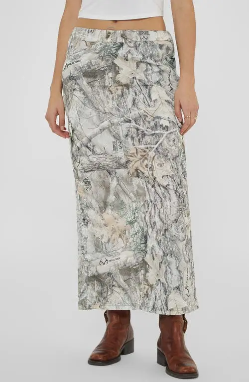 Guess X Realtree Camo Cargo Maxi Skirt